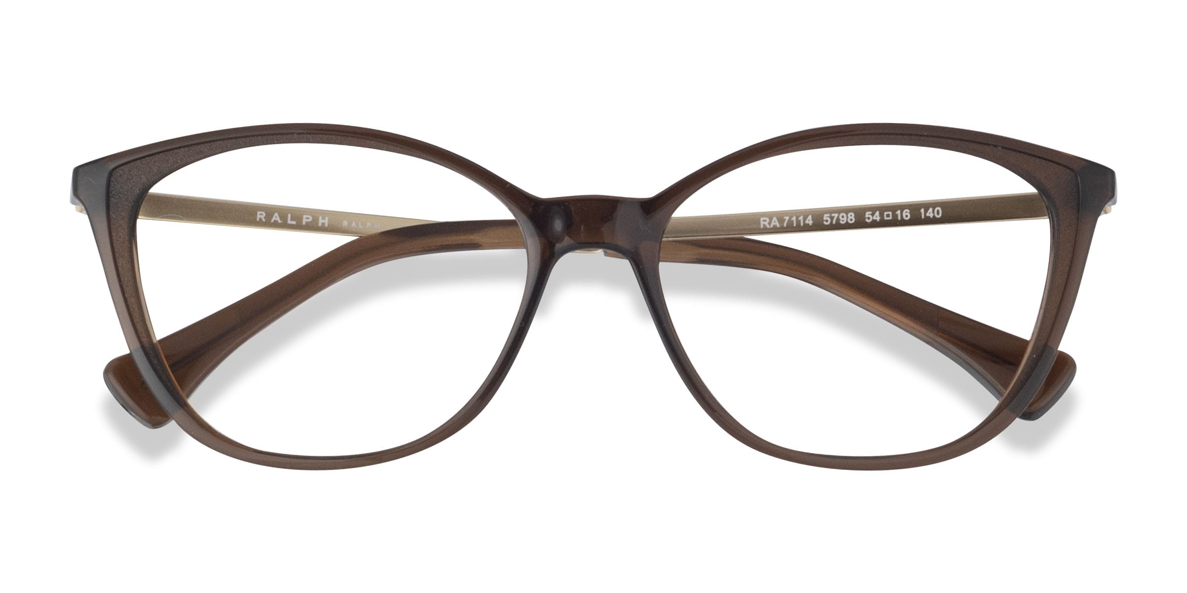 Ralph RA7114 - Cat Eye Brown Frame Eyeglasses | Eyebuydirect Canada