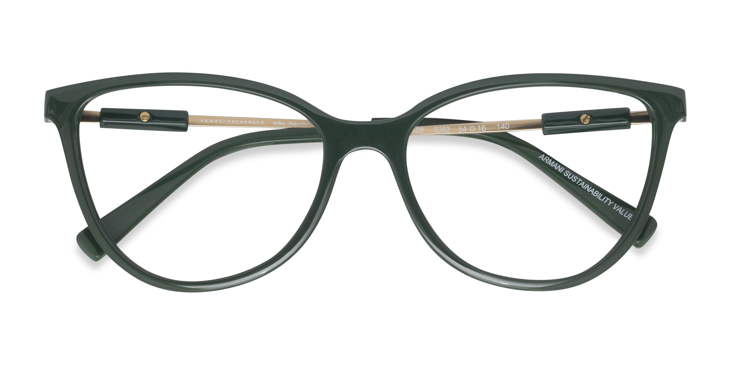 Armani Exchange AX3128 - Cat Eye Green Frame Eyeglasses | Eyebuydirect ...