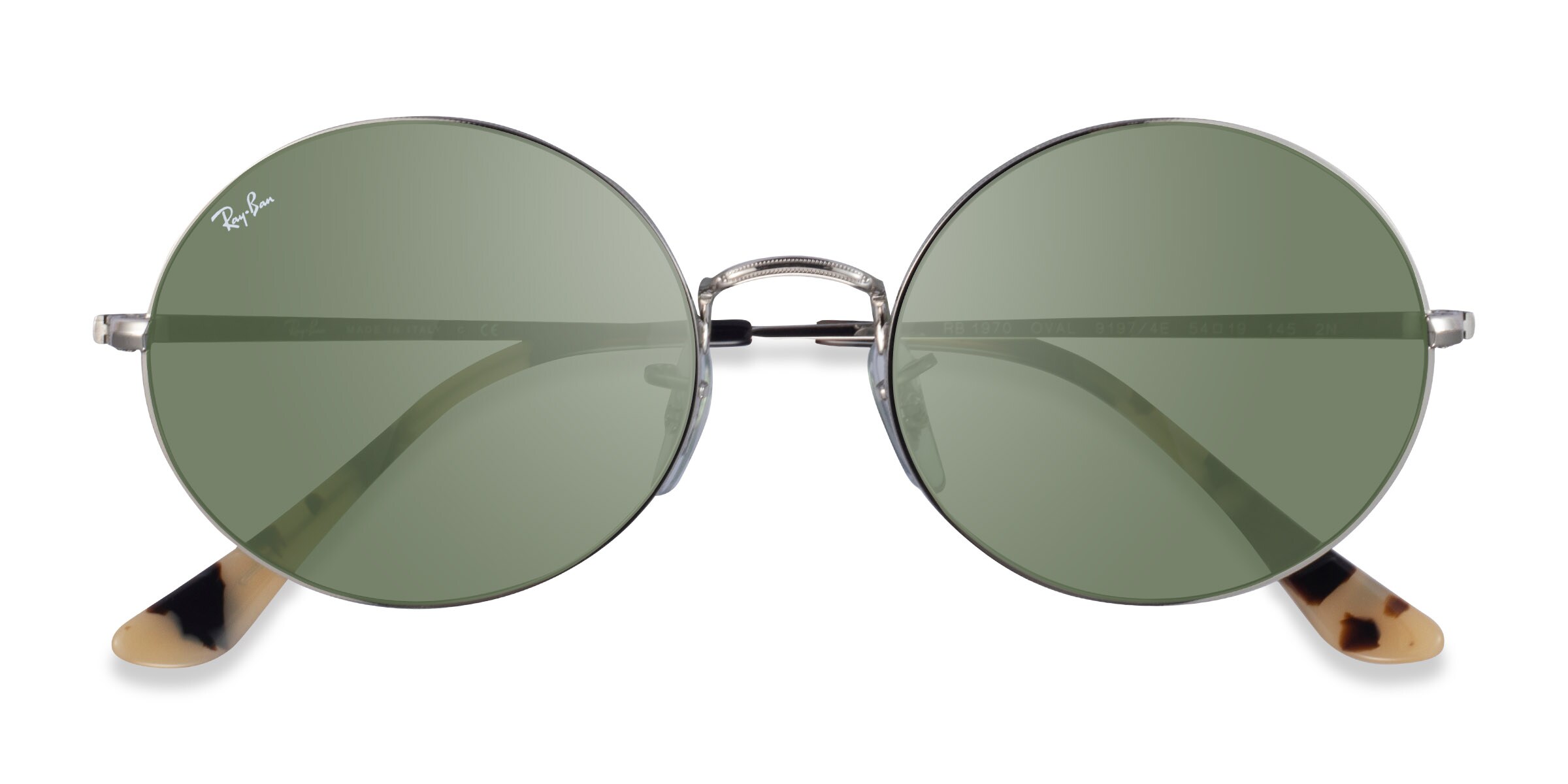 Ray-Ban RB1970 - Oval Silver Ivory Tortoise Frame Prescription ...