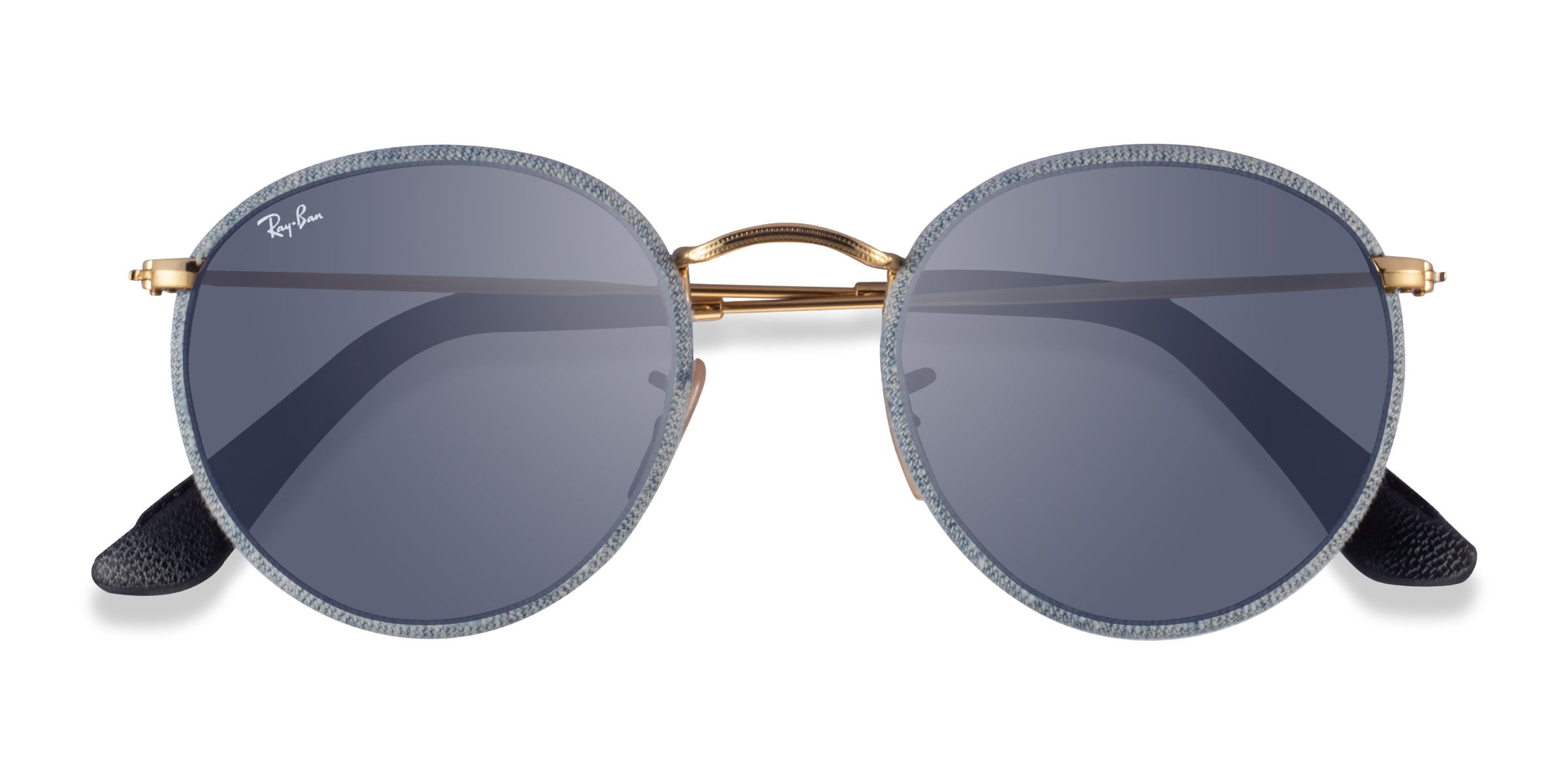 Ray-Ban RB3475Q - Round Light Blue Frame Prescription Sunglasses ...