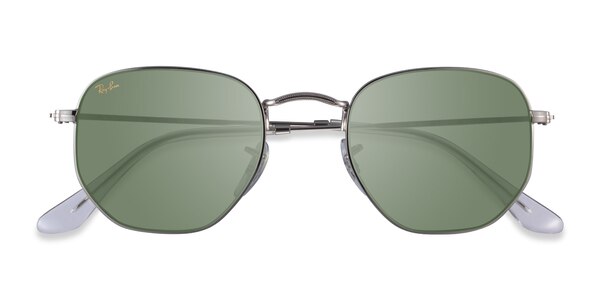 Ray-Ban RB3548 - Geometric Silver Frame Prescription Sunglasses ...