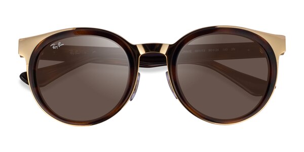 Ray-Ban RB3710 Bonnie - Rond Tortoise Gold Monture Ordonnance Lunettes ...