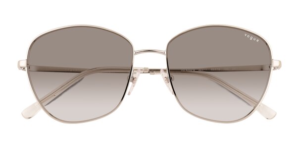 Vogue Eyewear VO4232S - Cat Eye Silver Frame Prescription Sunglasses ...