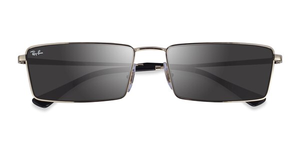 Ray-Ban RB3741 Emy - Rectangle Light Gold Frame Prescription Sunglasses ...