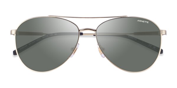 ARNETTE Sidecar - Aviator Light Gold Frame Prescription Sunglasses ...