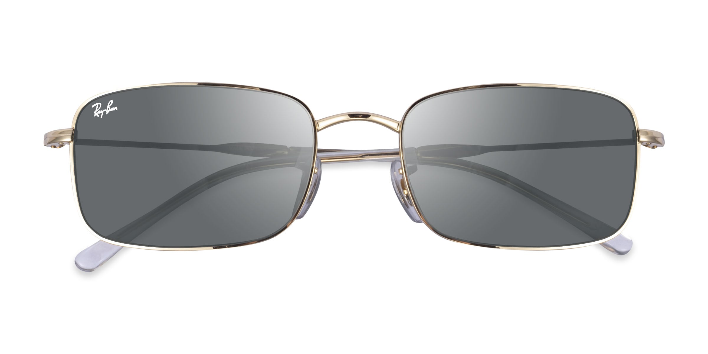 Ray-Ban RB3746 - Rectangle Gold Frame Prescription Sunglasses ...