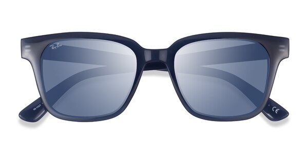 Ray-Ban RB4323 - Square Transparent Dark Blue Frame Prescription ...