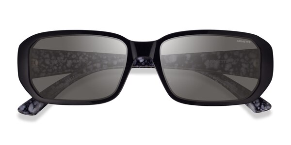 ARNETTE Gringo - Rectangle Black Frame Prescription Sunglasses ...