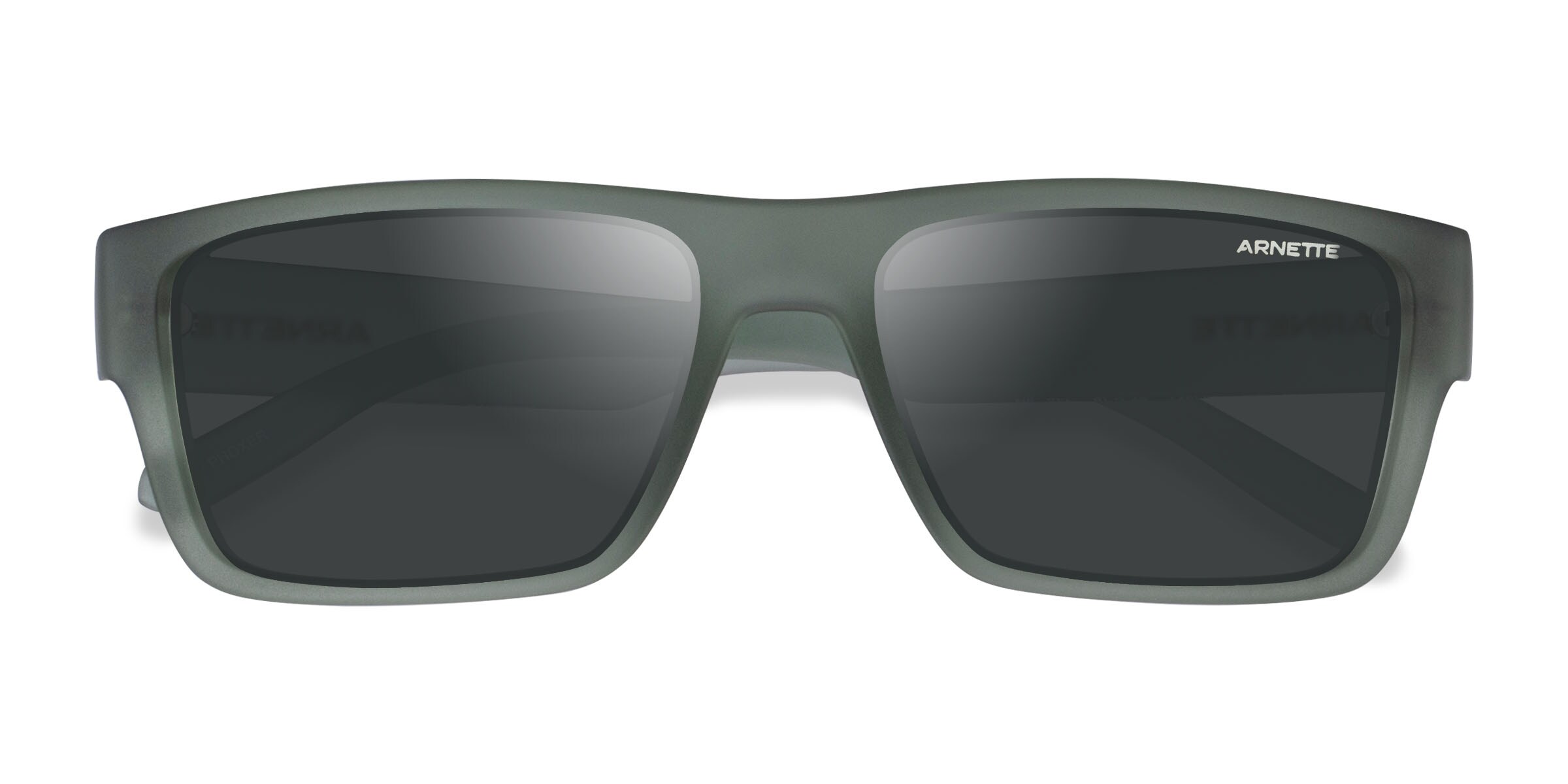 ARNETTE Phoxer - Rectangle Matte Green Frame Prescription Sunglasses ...