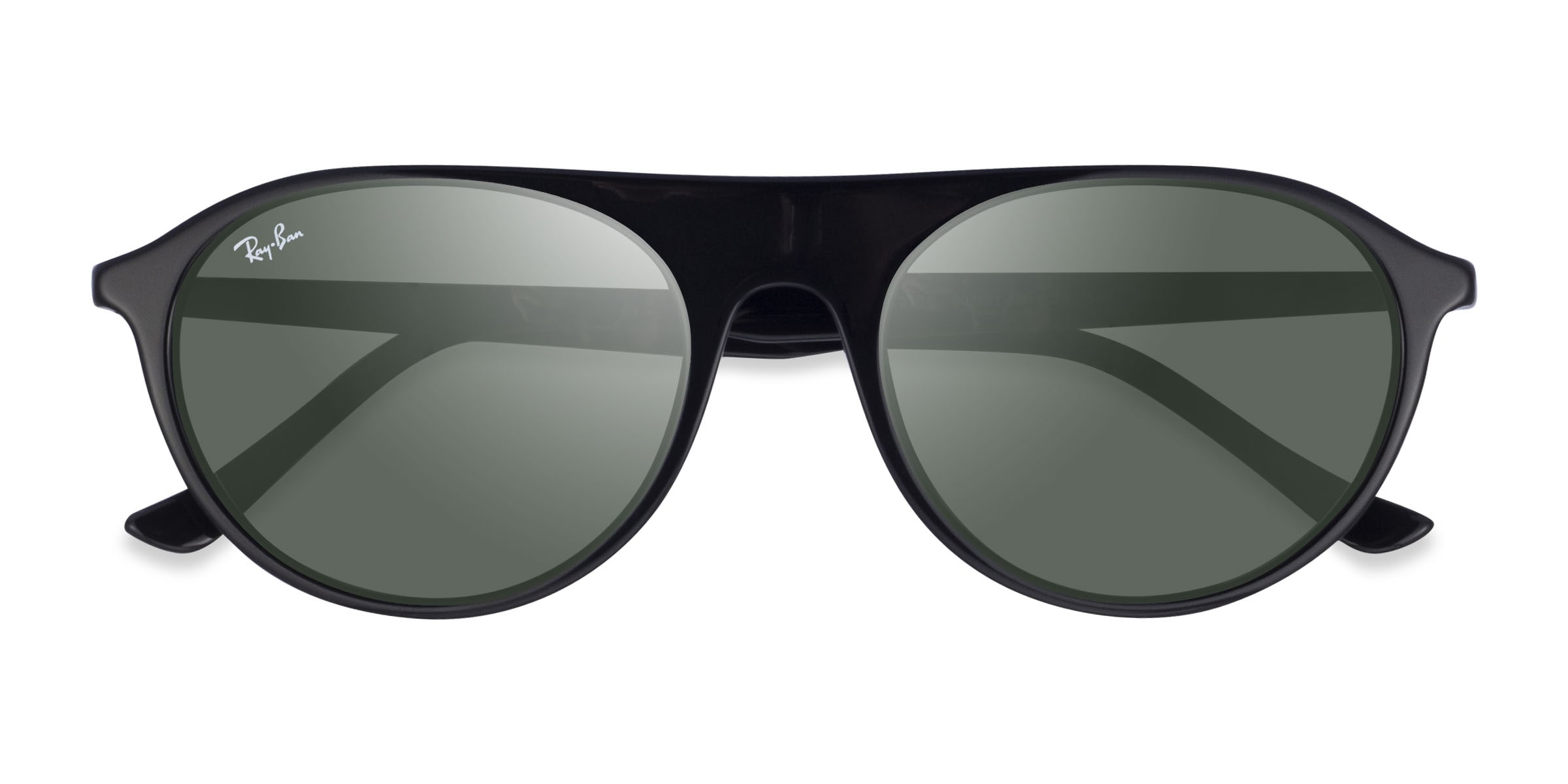 Ray-Ban RB2215 - Round Black Frame Prescription Sunglasses ...