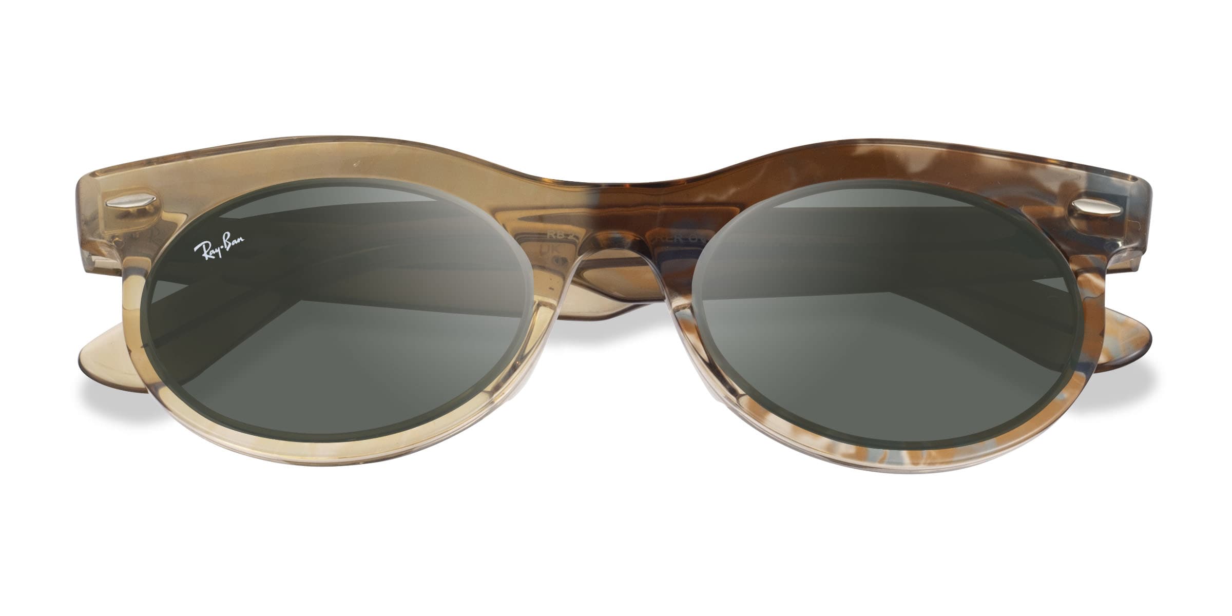 Ray-Ban Wayfarer Oval Change - Oval Photo Waves Brown Frame ...