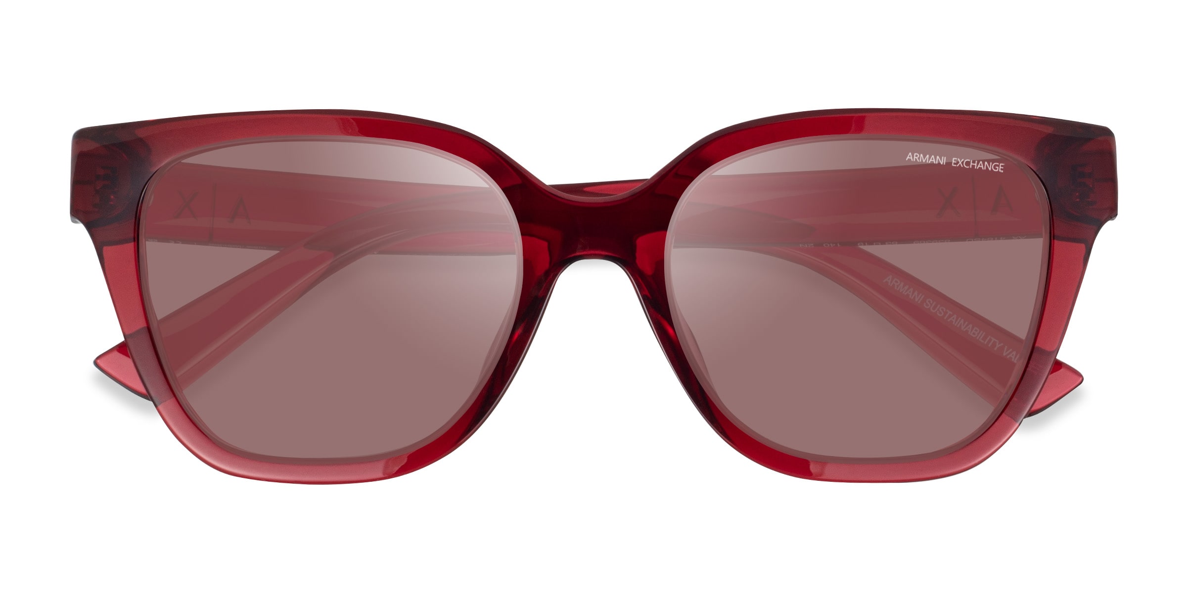 Armani Exchange AX4164SU - Carré Shiny Transparent Cherry Monture ...