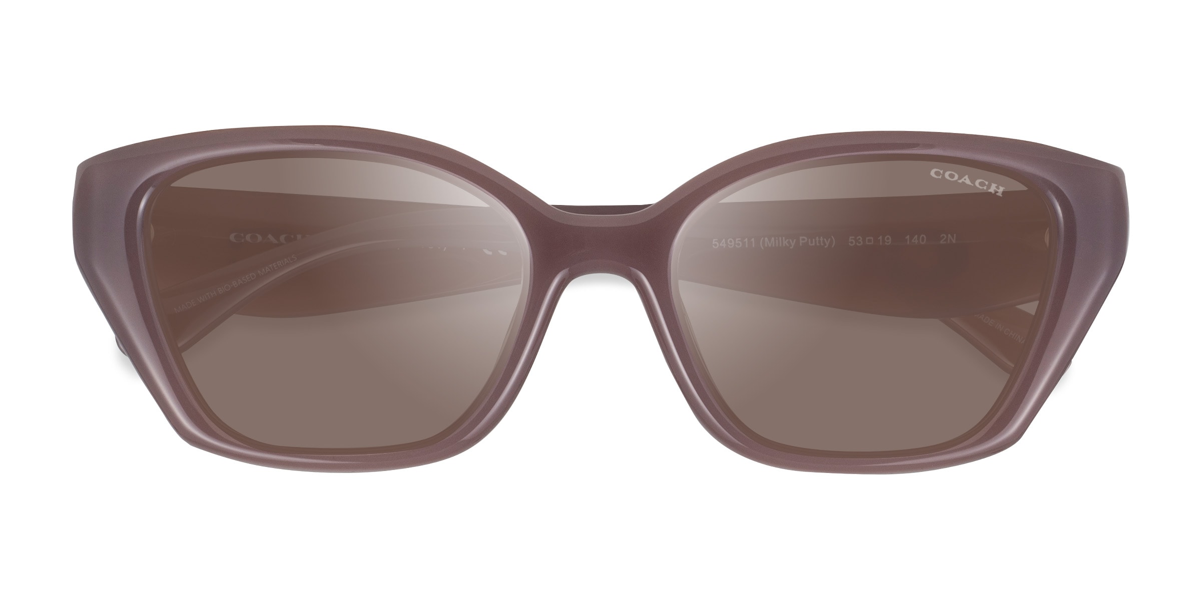 Coach HC8434U CBY91 - Geometric Milky Putty Frame Sunglasses For Women ...