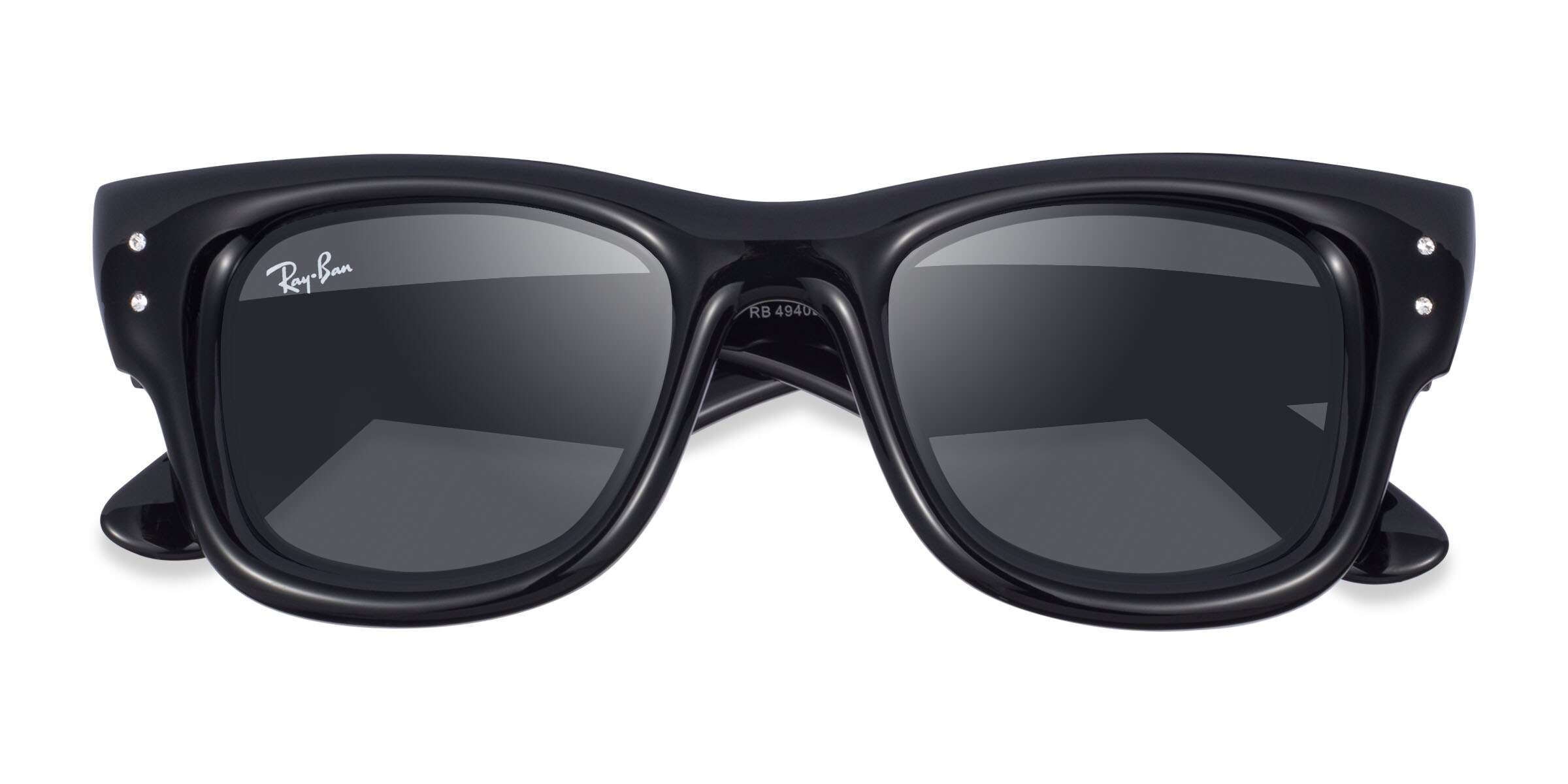 Ray-Ban RB4940B Wayfarer Puffer - Square Black With Strass Frame ...