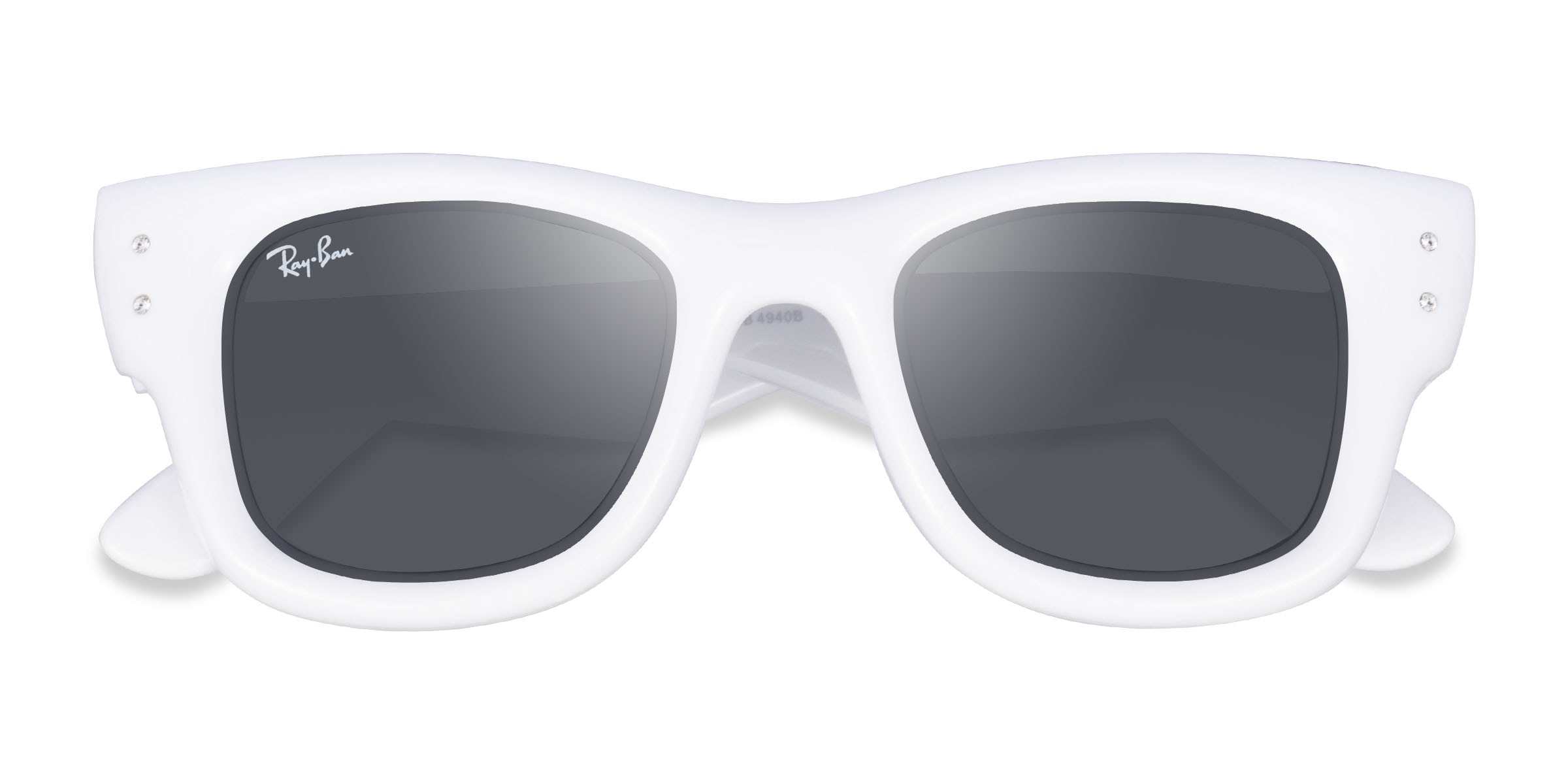 Ray-Ban RB4940B Wayfarer Puffer - Square White With Strass Frame ...