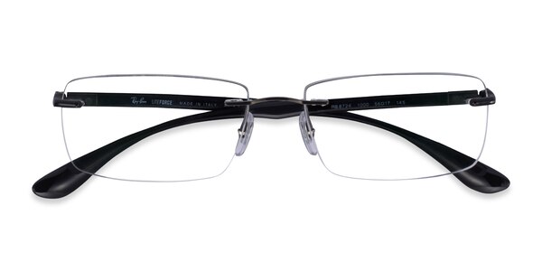Ray-Ban RB8724 - Rectangle Gunmetal Frame Eyeglasses | Eyebuydirect Canada