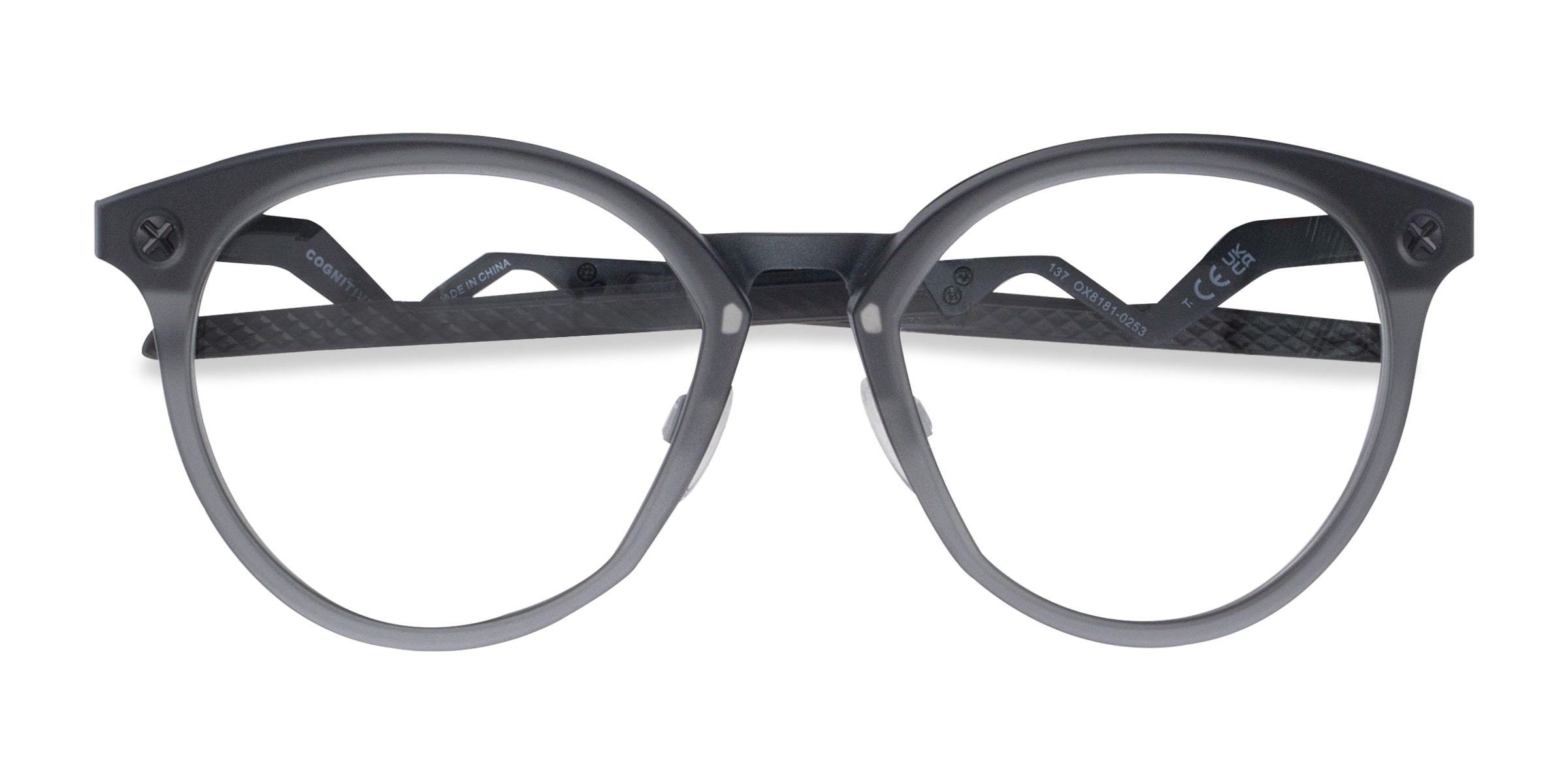 Oakley Cognitive R - Round Gray Frame Eyeglasses | Eyebuydirect Canada