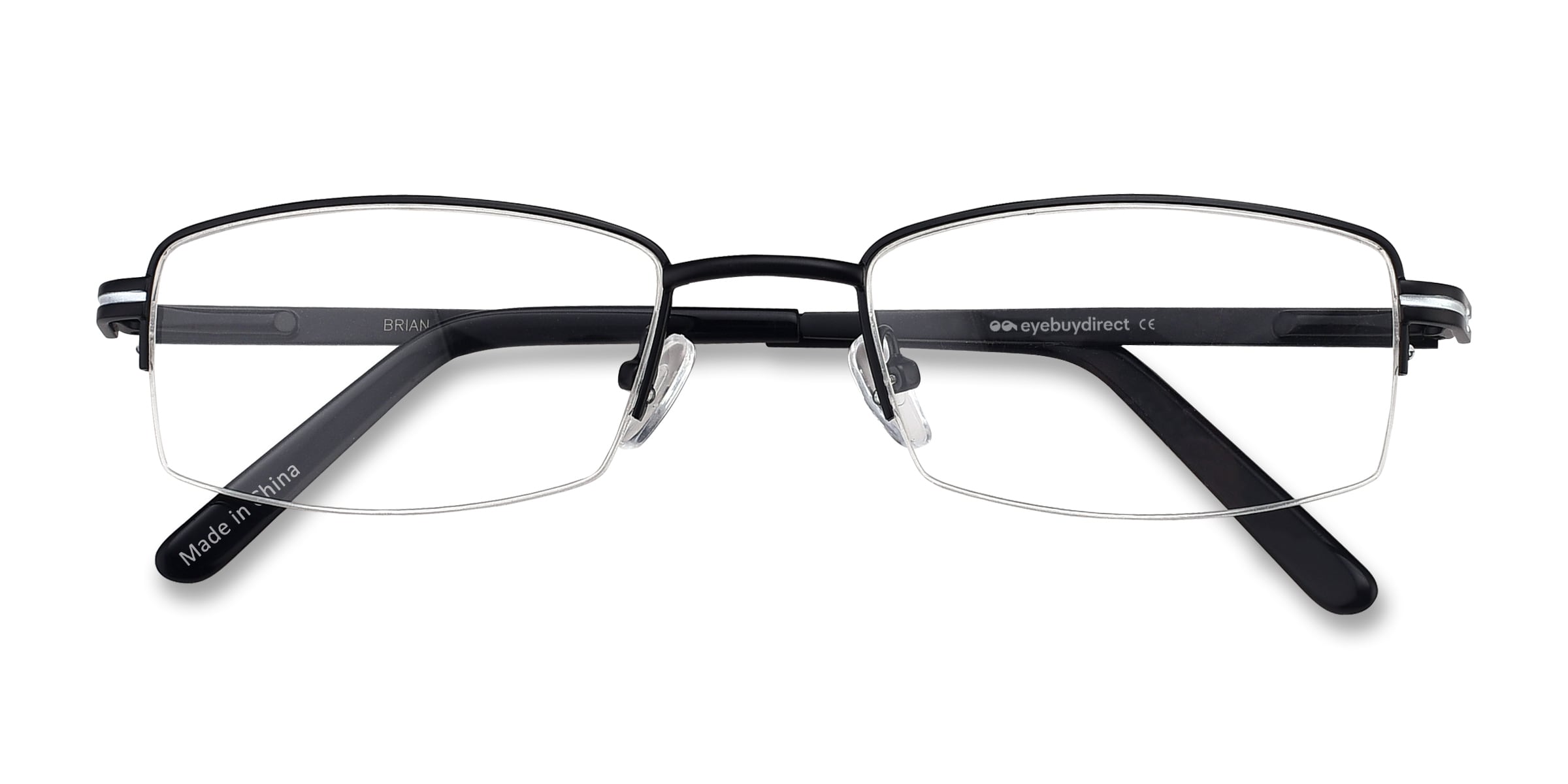 Brian Rectangle Black Glasses for Men | Eyebuydirect Canada