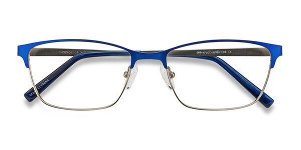 Cascade Rectangle Blue Full Rim Eyeglasses | Eyebuydirect