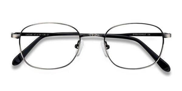 Caesar Round Gunmetal Full Rim Eyeglasses | Eyebuydirect