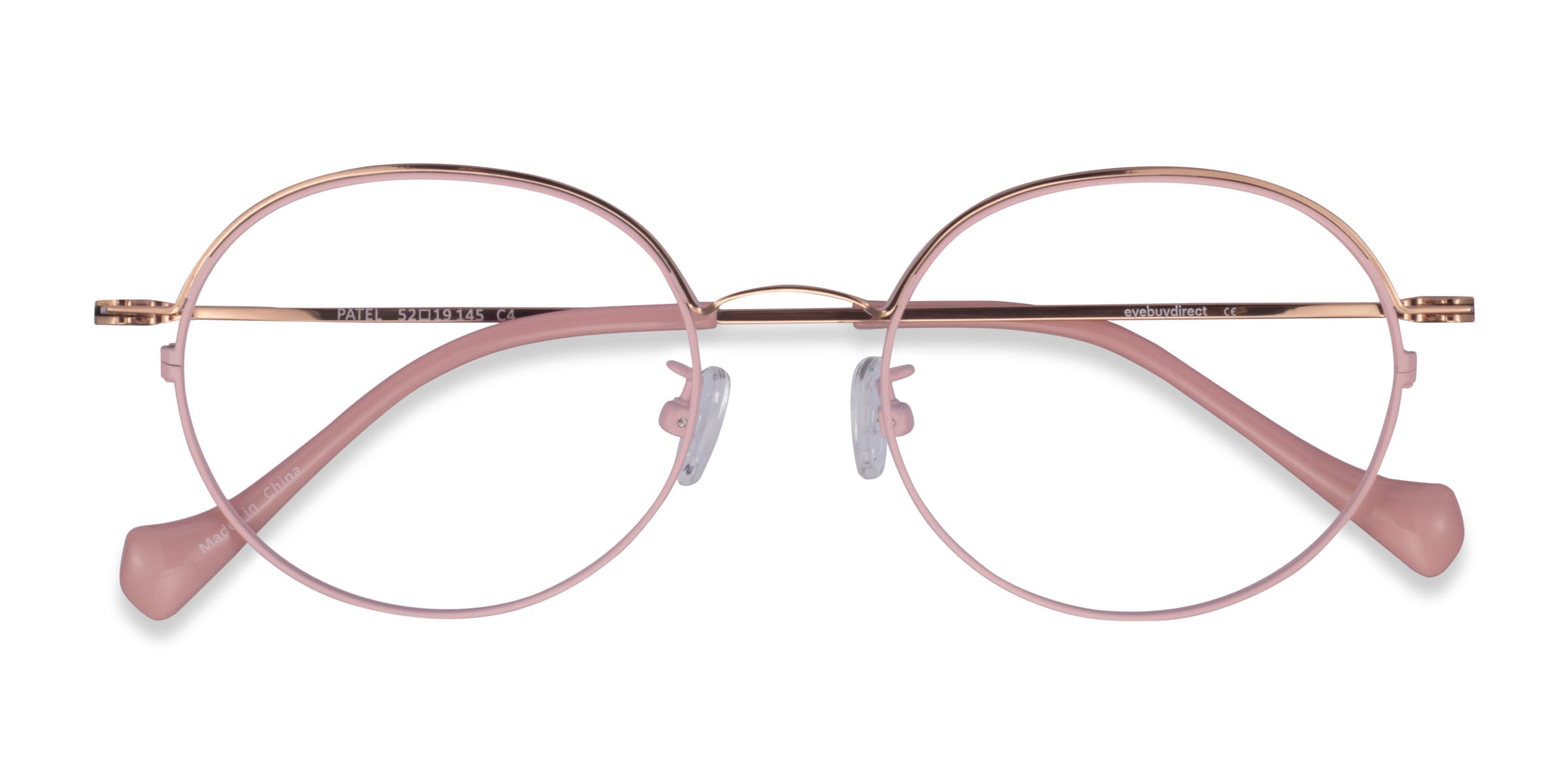 Patel - Ovale Pink Rose Gold Monture Lunettes de vue Pour Femmes ...