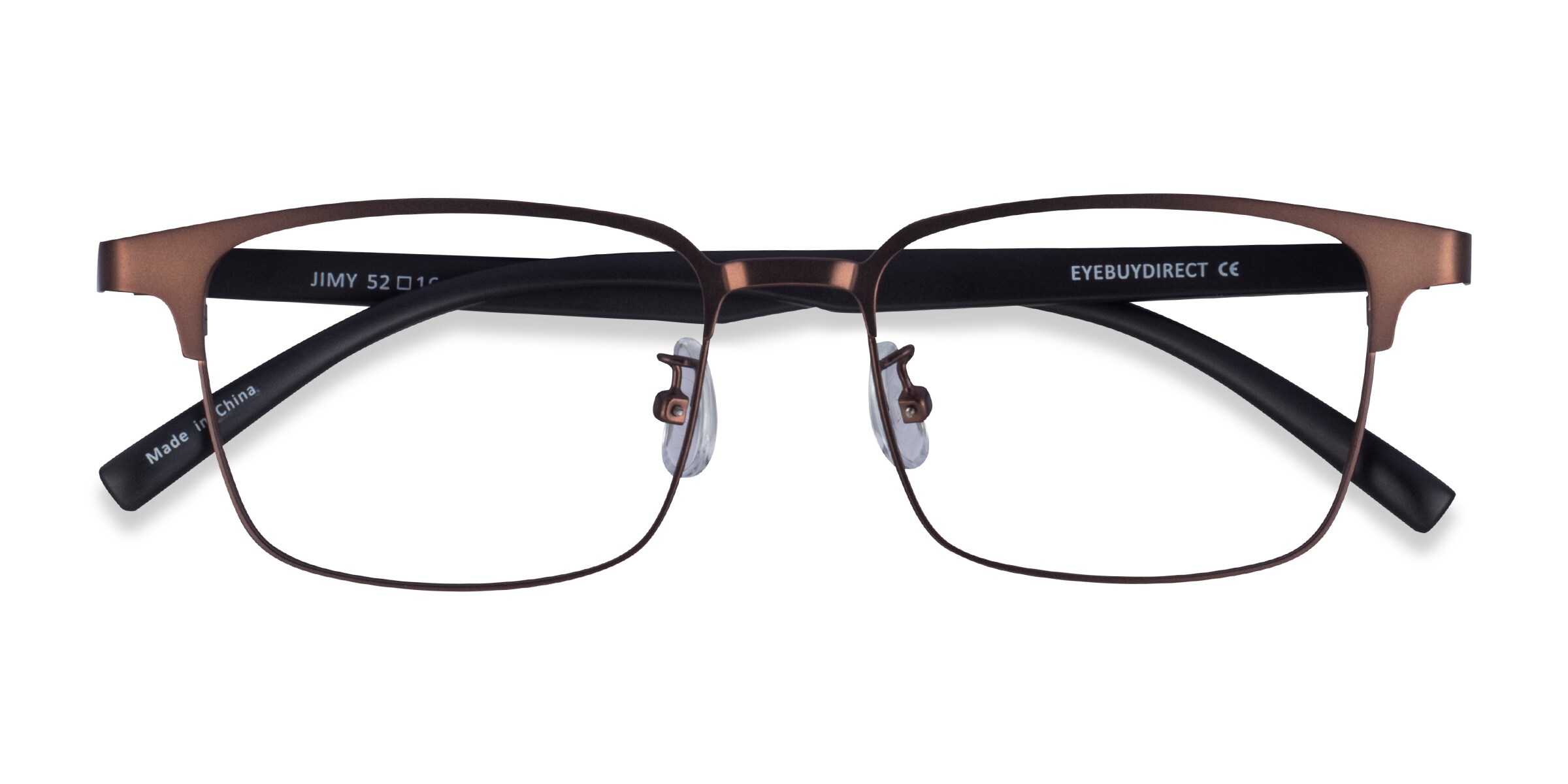 Jimy Rectangle Matte Coffee Black Full Rim Eyeglasses | Eyebuydirect Canada