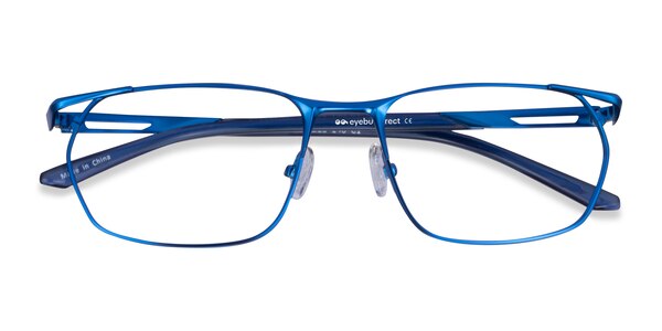 Careerist Rectangle Blue Full Rim Eyeglasses | Eyebuydirect