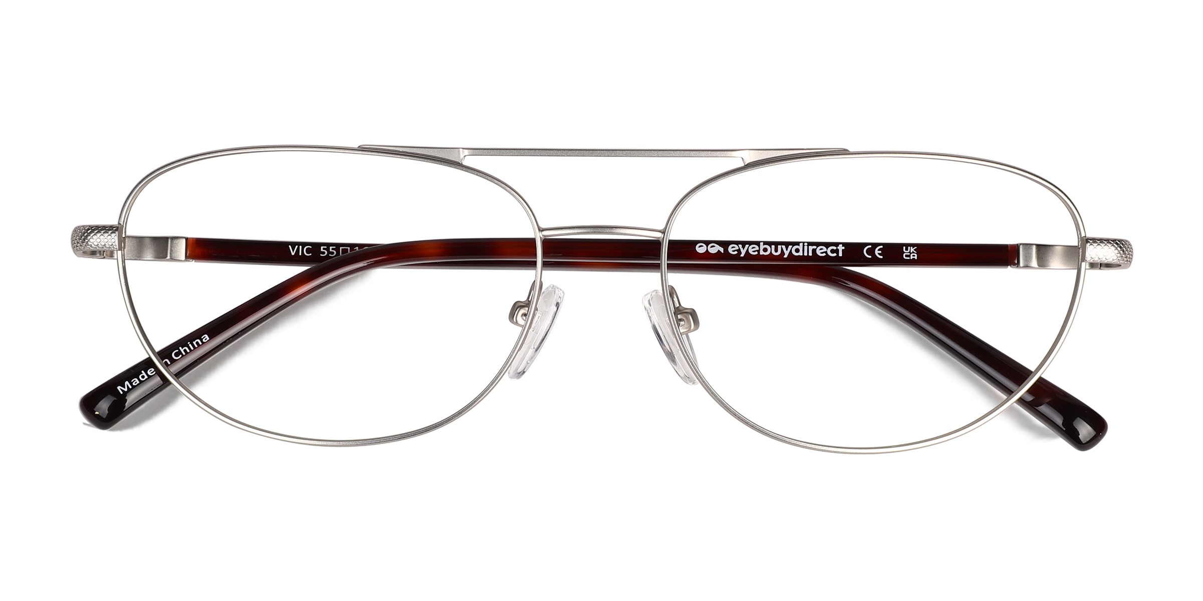 Vic Aviator Matt Silver Tortoise Full Rim Eyeglasses Eyebuydirect Canada
