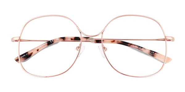 Wilbur Round Rose Gold Glasses for Women | Eyebuydirect