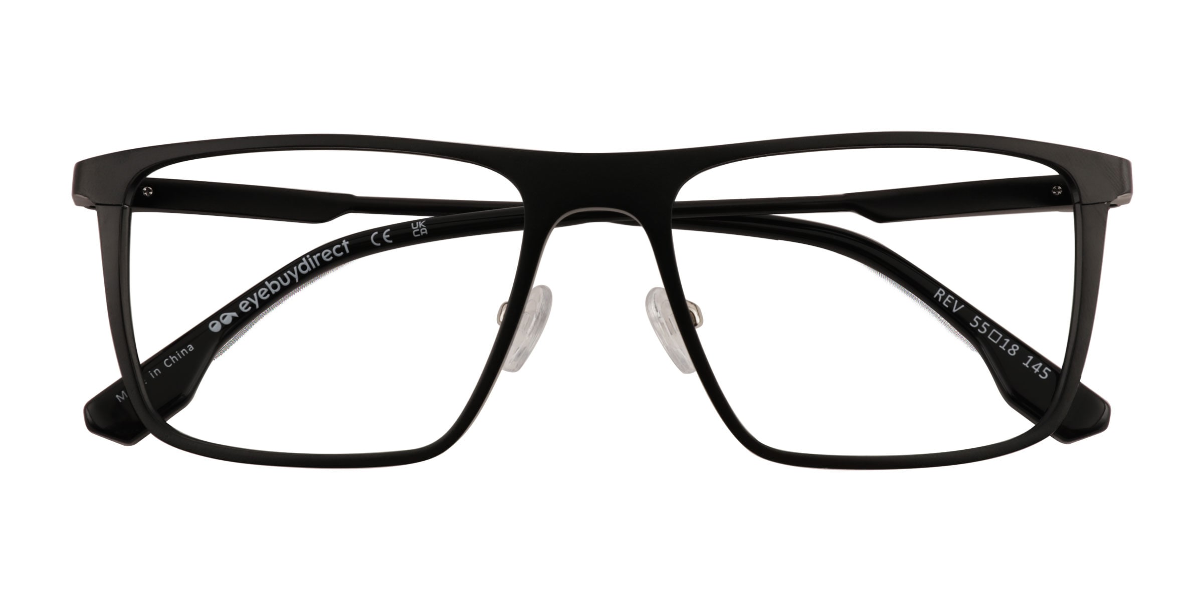 Rev Square Matte Black Glasses for Men | Eyebuydirect Canada