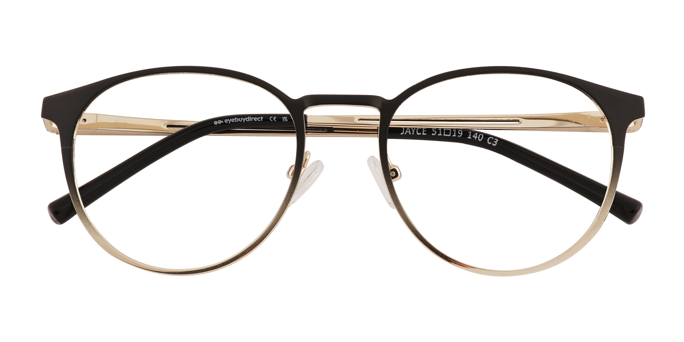 Jayce Round Gradient Black Full Rim Eyeglasses | Eyebuydirect