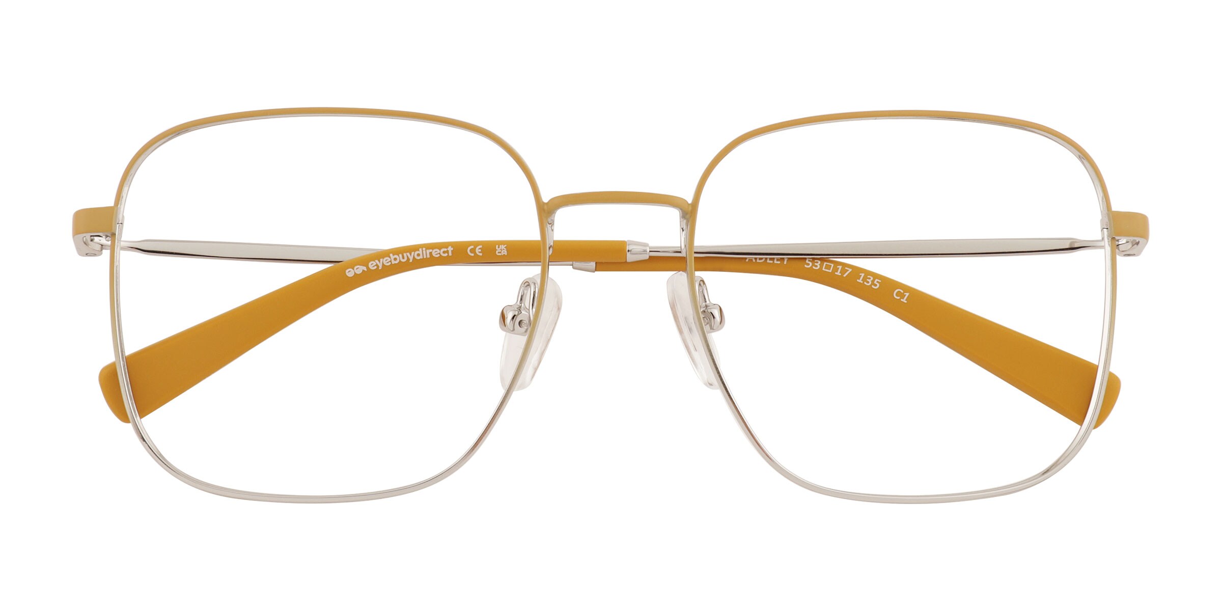 Adley Square Gradient Yellow Silver Full Rim Eyeglasses | Eyebuydirect
