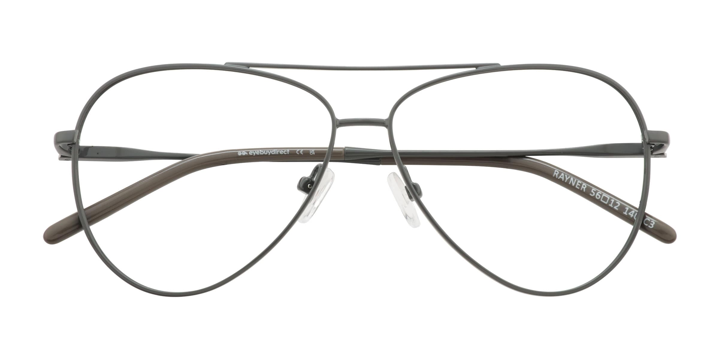 Rayner Aviator Gray Full Rim Eyeglasses | Eyebuydirect