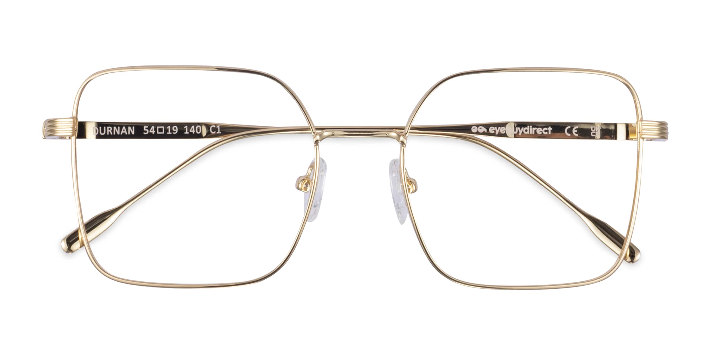 Durnan Square Gold Full Rim Eyeglasses | Eyebuydirect Canada
