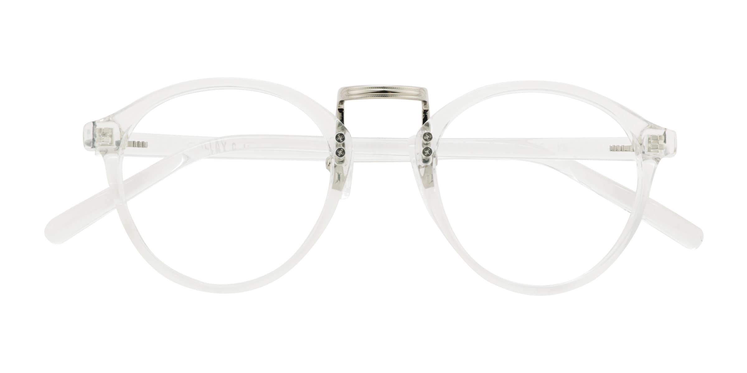Progressive Transitions eyeglasses Online with Large fit round Full Rim Plastic Design Chillax in Clear matte Black gunmetal red floral by