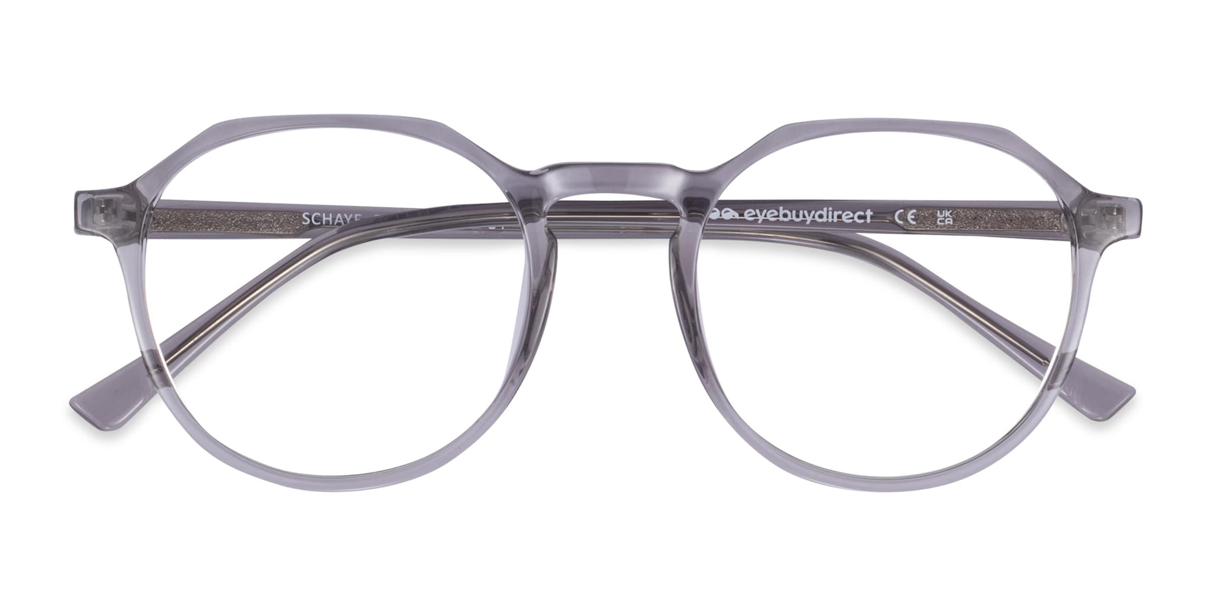 Schaye Geometric Gray Glasses for Men | Eyebuydirect