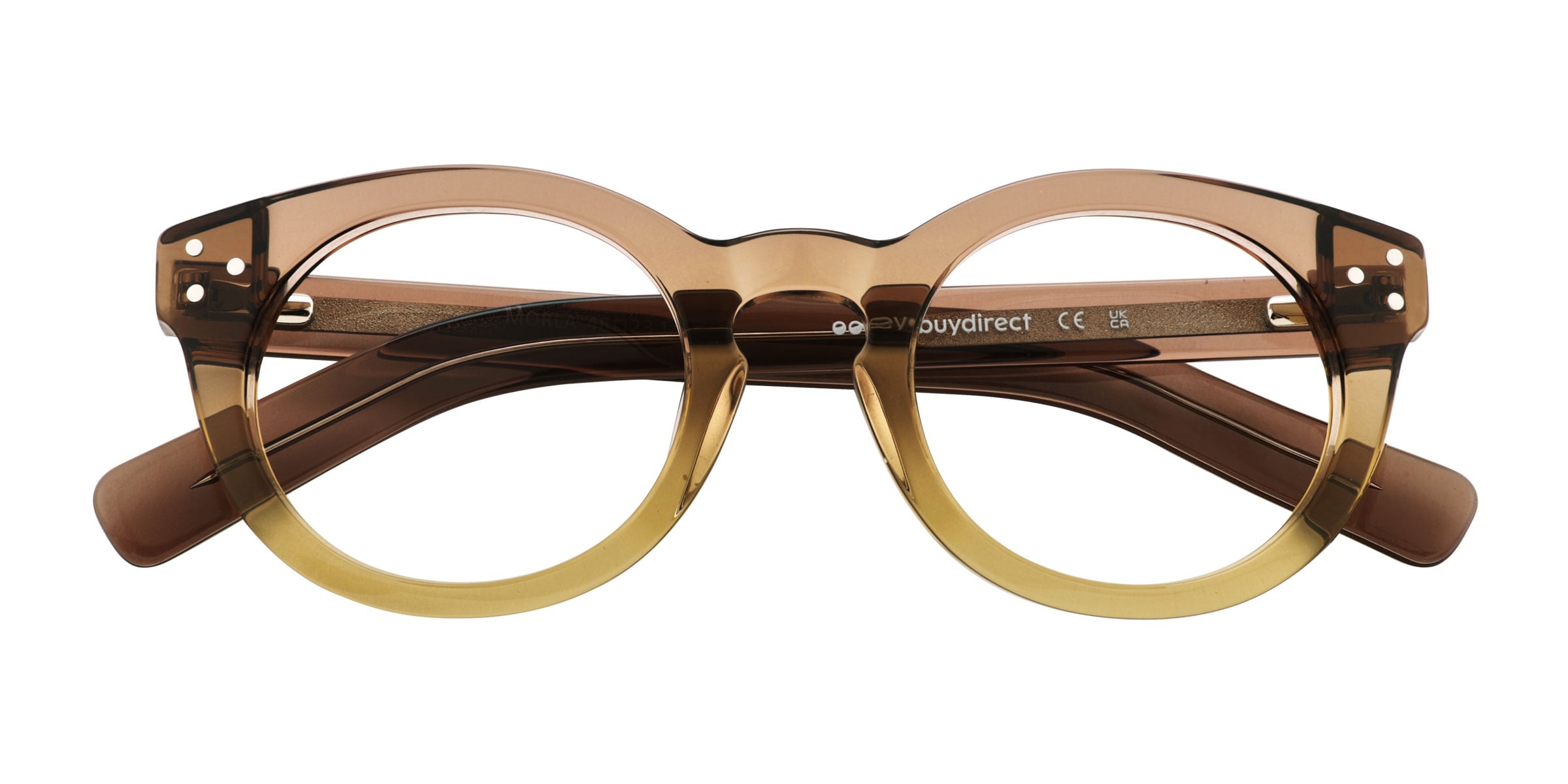 Morla Round Gradient Brown Glasses for Women | Eyebuydirect