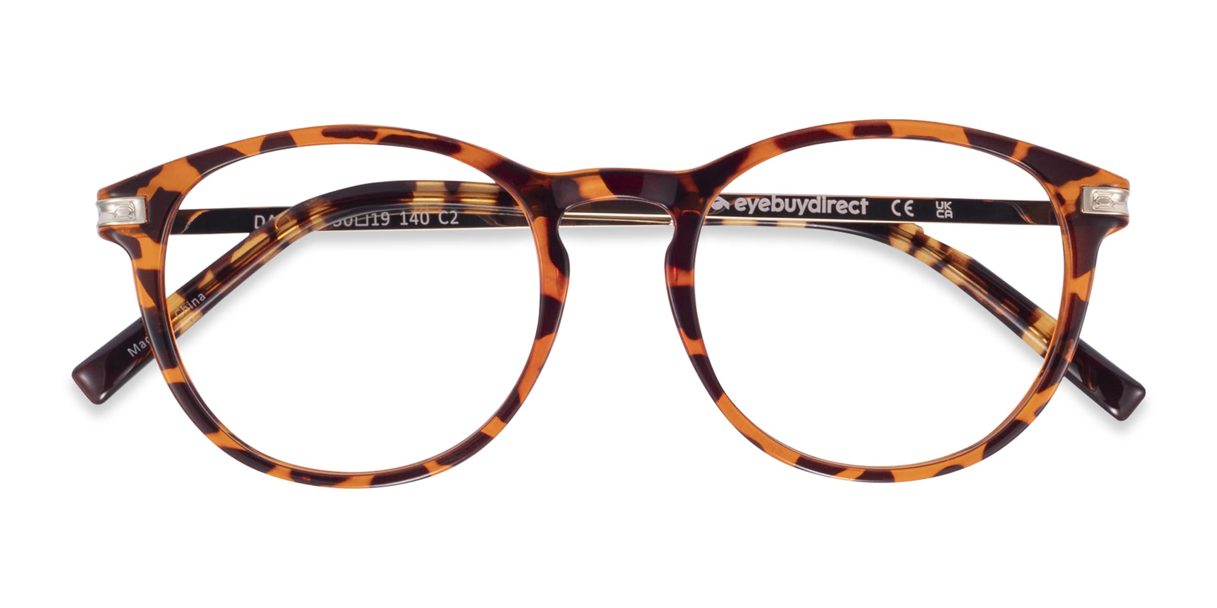Daphne Round Brown & Tortoise Glasses for Women | Eyebuydirect Canada