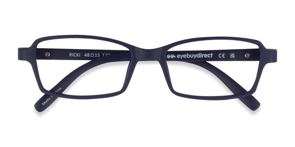Ricki Rectangle Matte Navy Full Rim Eyeglasses | Eyebuydirect