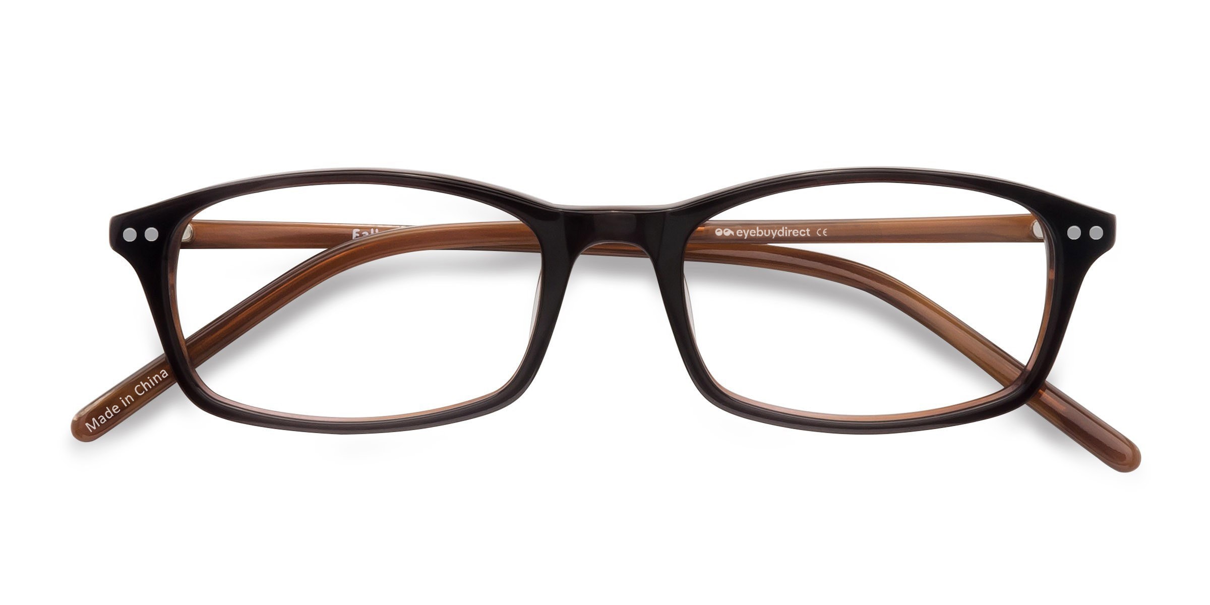 Fallon Rectangle Brown Full Rim Eyeglasses | Eyebuydirect Canada