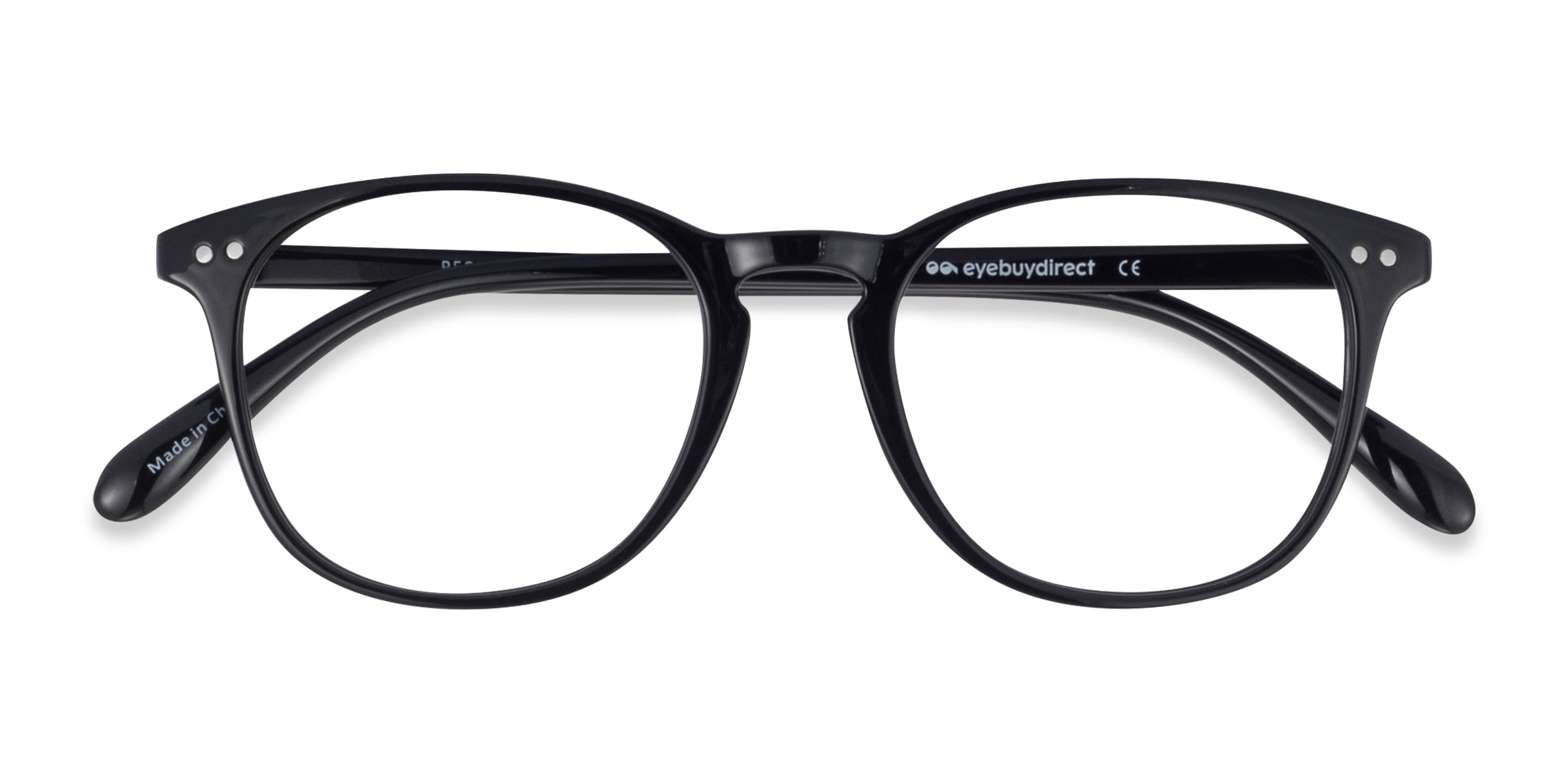 Record Round Black Full Rim Eyeglasses | Eyebuydirect Canada