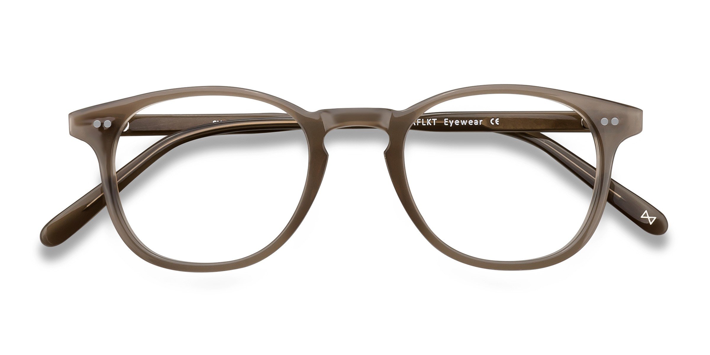 Symmetry Square Taupe Full Rim Eyeglasses | Eyebuydirect Canada