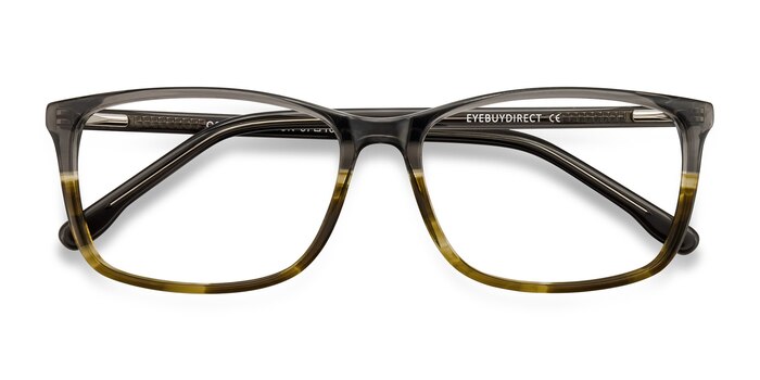 Constellation Rectangle Gray Brown Full Rim Eyeglasses | Eyebuydirect