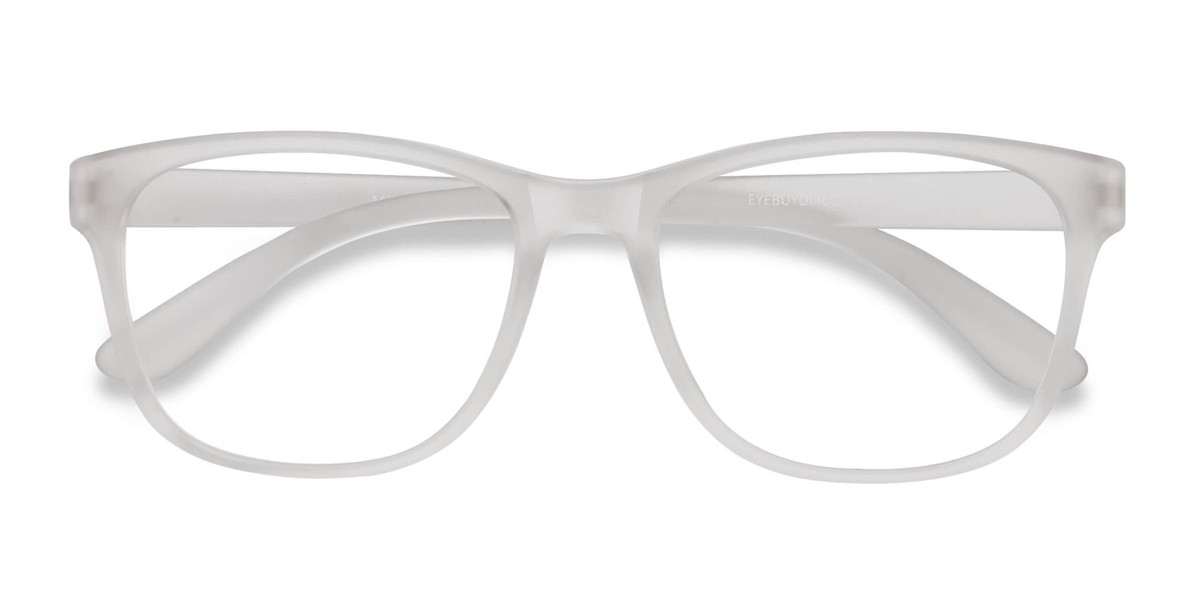 Milo Square Frosted Clear Full Rim Eyeglasses | Eyebuydirect