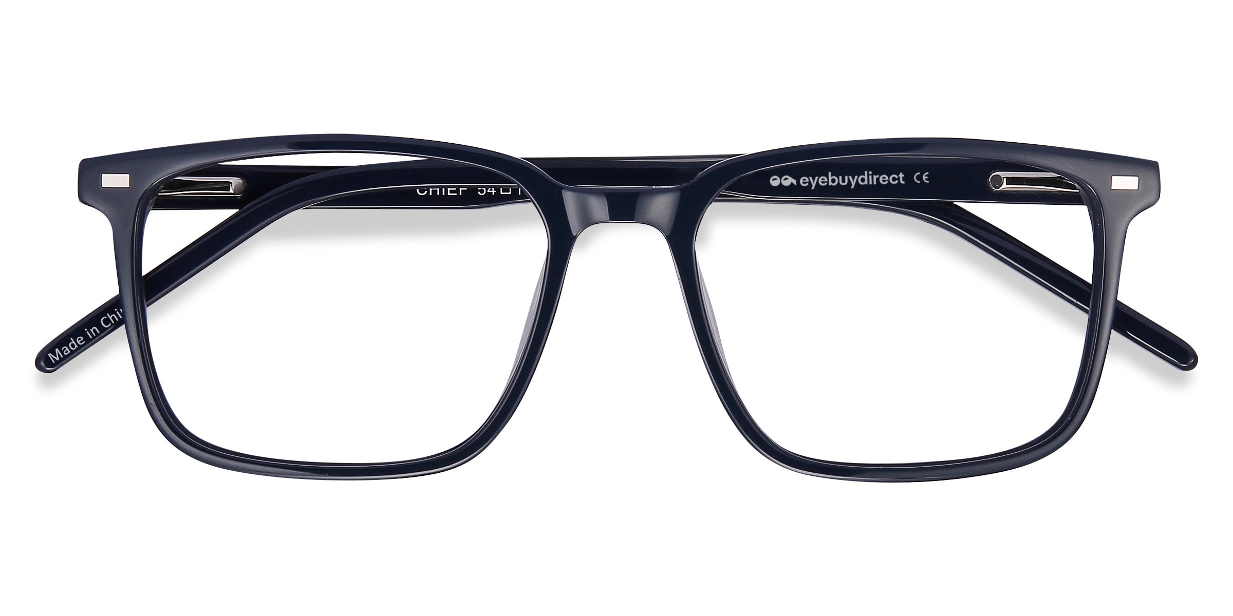 Chief Rectangle Navy Glasses for Men | Eyebuydirect