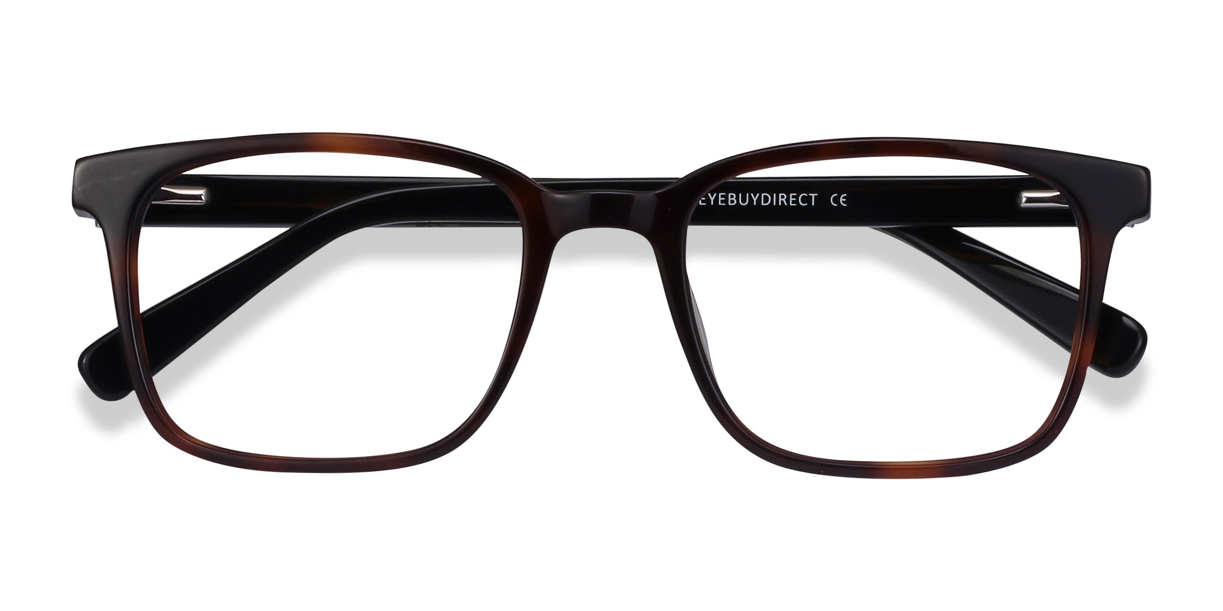 Charlie Rectangle Brown Tortoise Full Rim Eyeglasses | Eyebuydirect Canada
