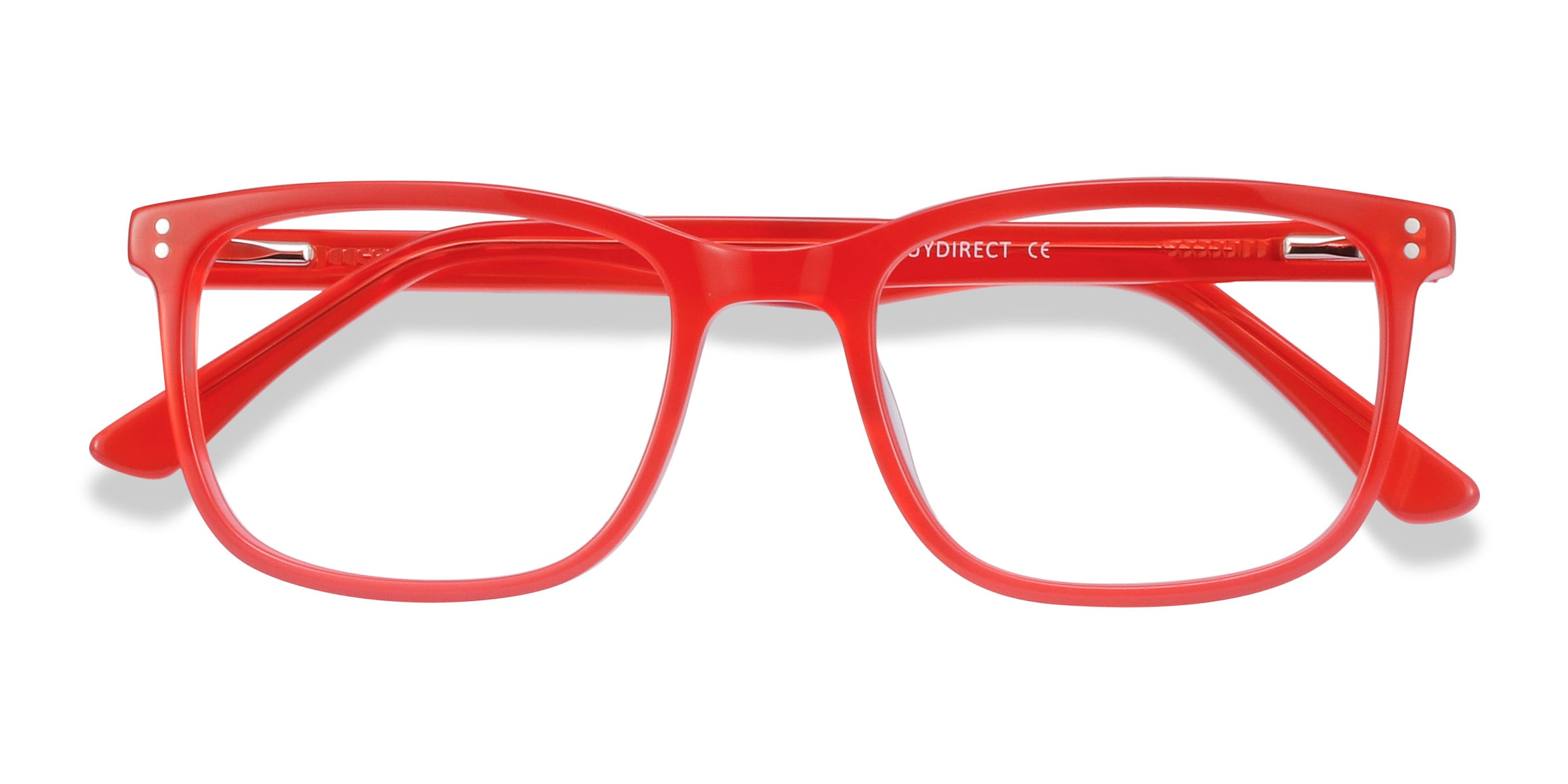 Lugano - Lunettes Vue Rouge Vif en Acétate | Eyebuydirect France
