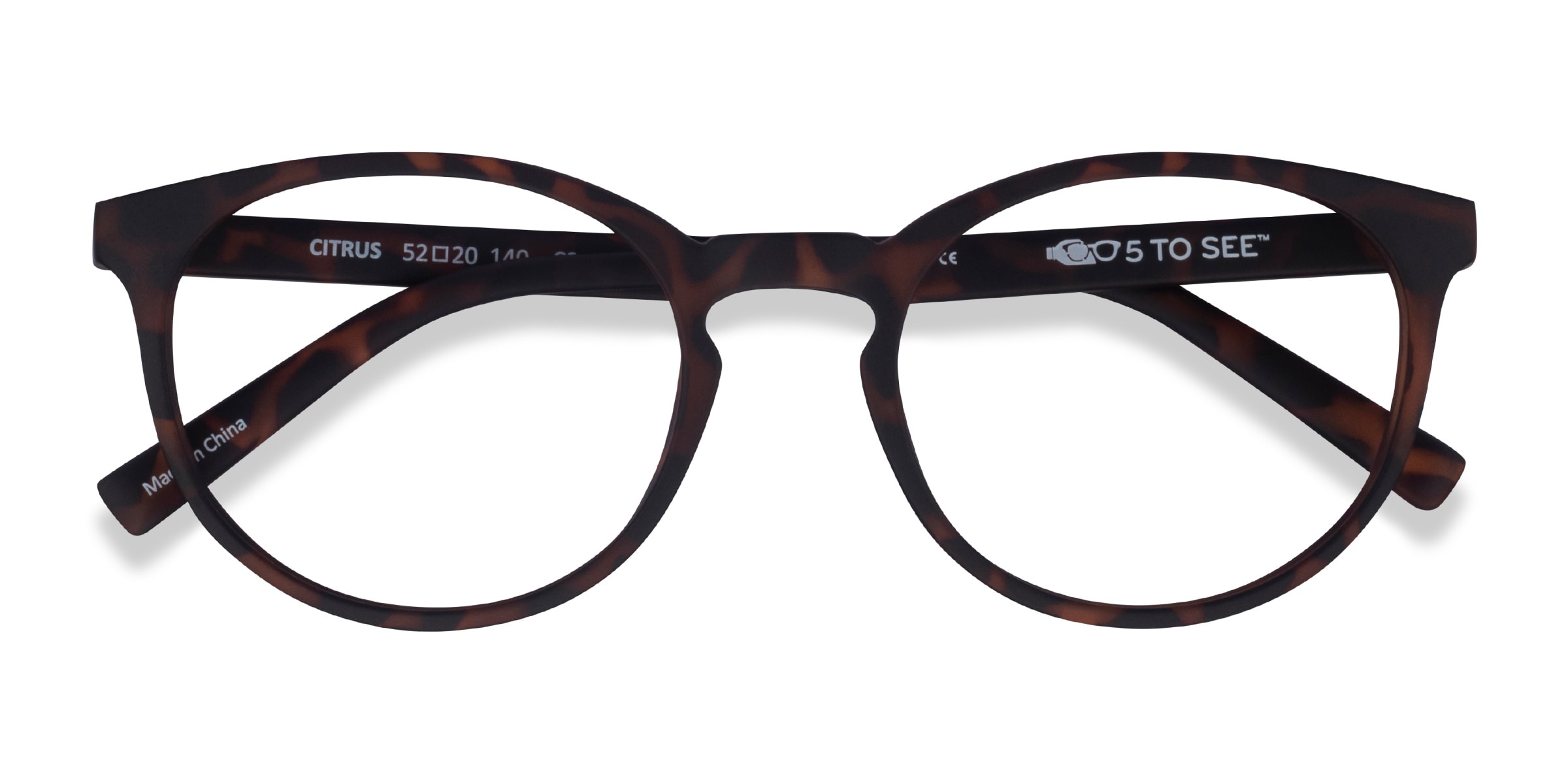Citrus Round Warm Tortoise Full Rim Eyeglasses | Eyebuydirect Canada