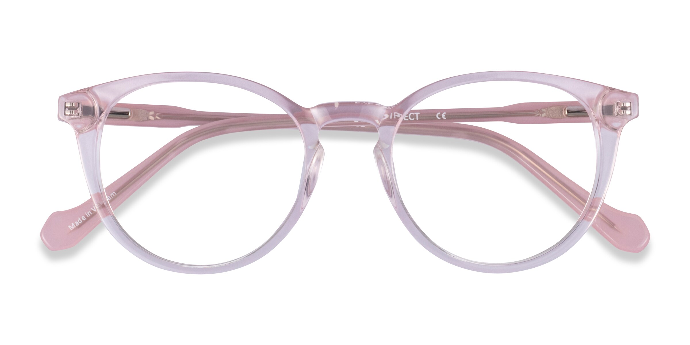 Amaze Round Clear Pink Glasses For Kids | Eyebuydirect
