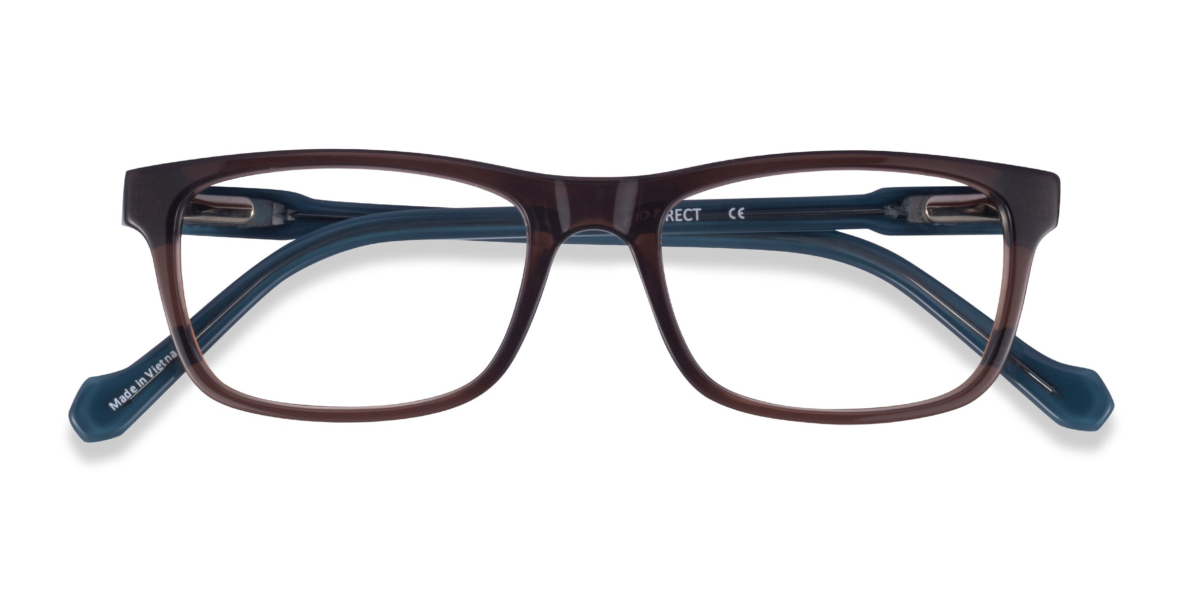 Scuba Rectangle Brown Blue Glasses For Kids | Eyebuydirect Canada